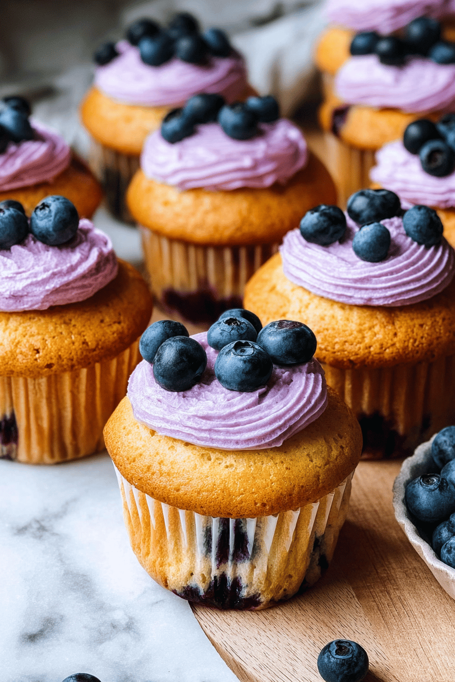 Blueberry Cupcakes Recipe With Zesty Lemon And Fresh Berries