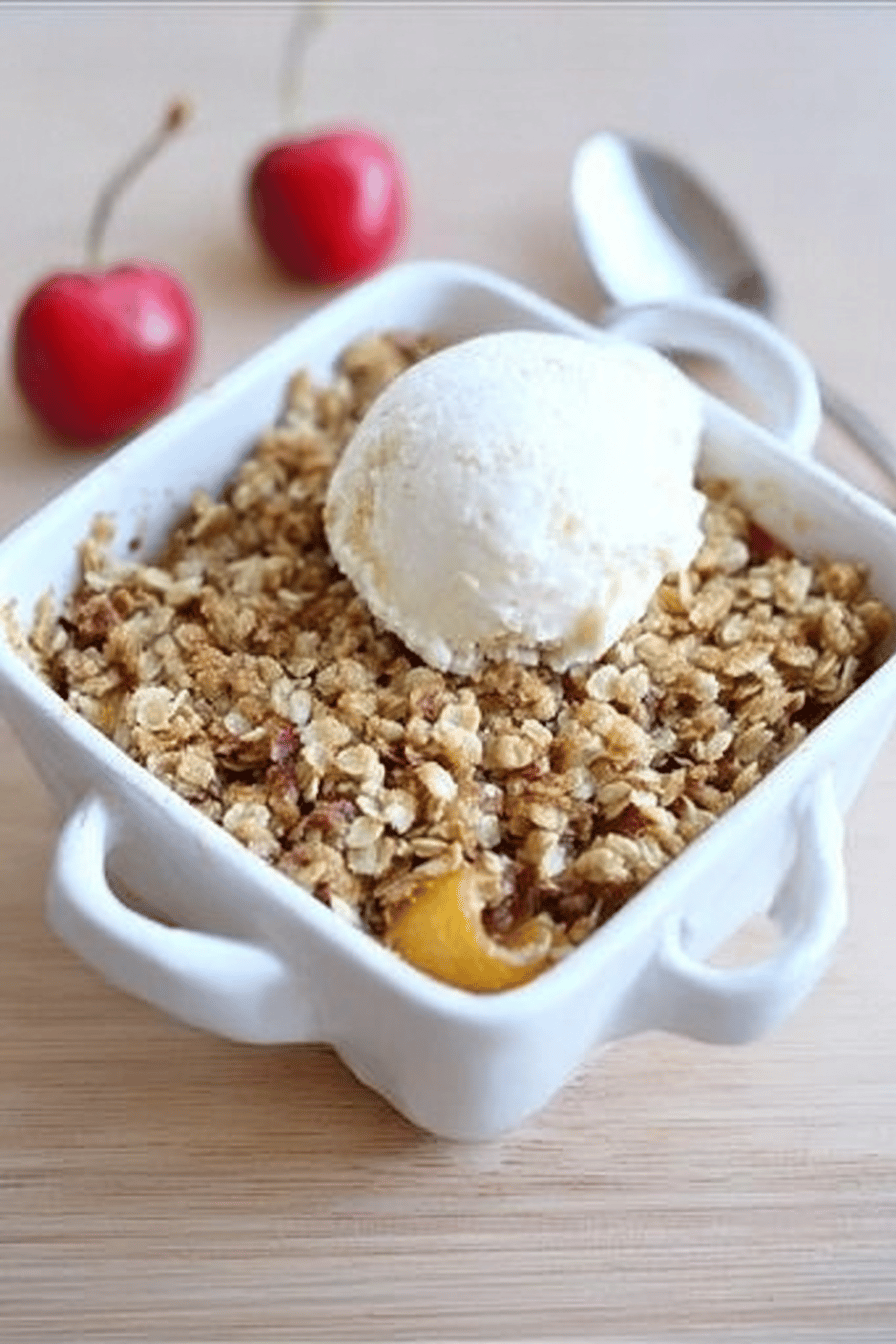 Cherry Rhubarb Crisp Recipe With Sweet Tangy Flavor