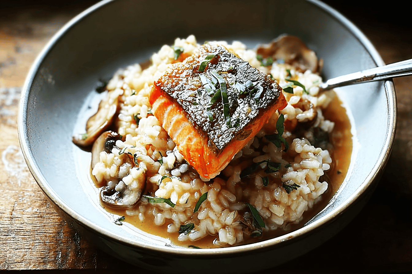 Japanese Style Risotto With Mushrooms And Umami Flavor
