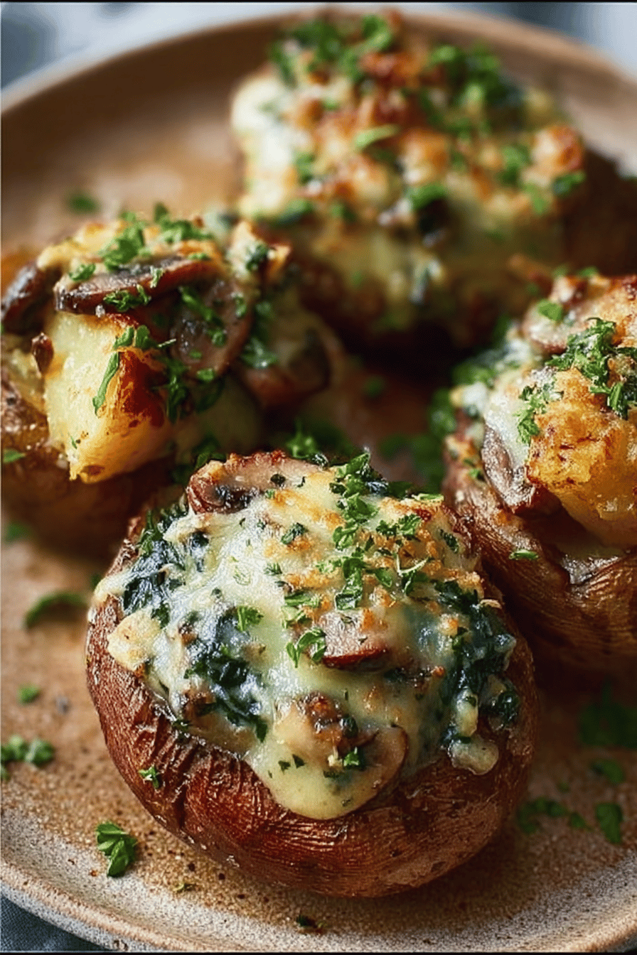 Mushroom Stuffed Potatoes Recipe With Savory Creamy Filling