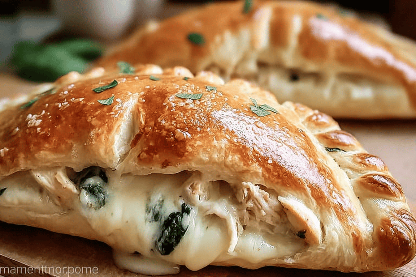 Chicken Alfredo Calzones Crispy And Easy In The Air Fryer