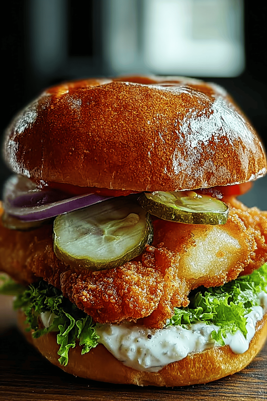 Crispy Fried Cod Sandwich Recipe With Tangy Sauce And Slaw