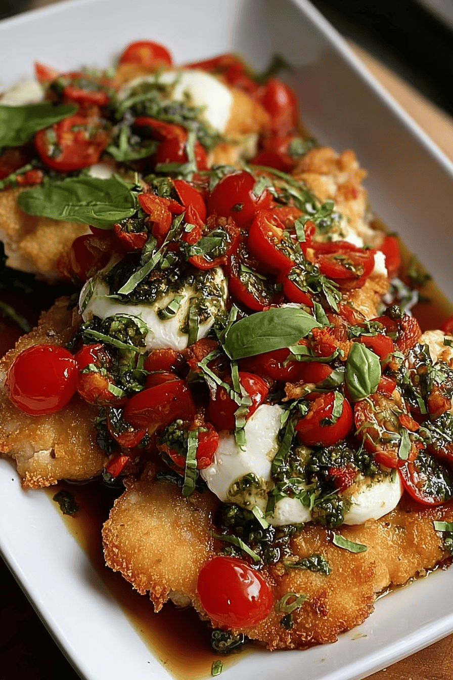 Italian Basil Chicken Recipe With Creamy Garlic Parmesan Sauce
