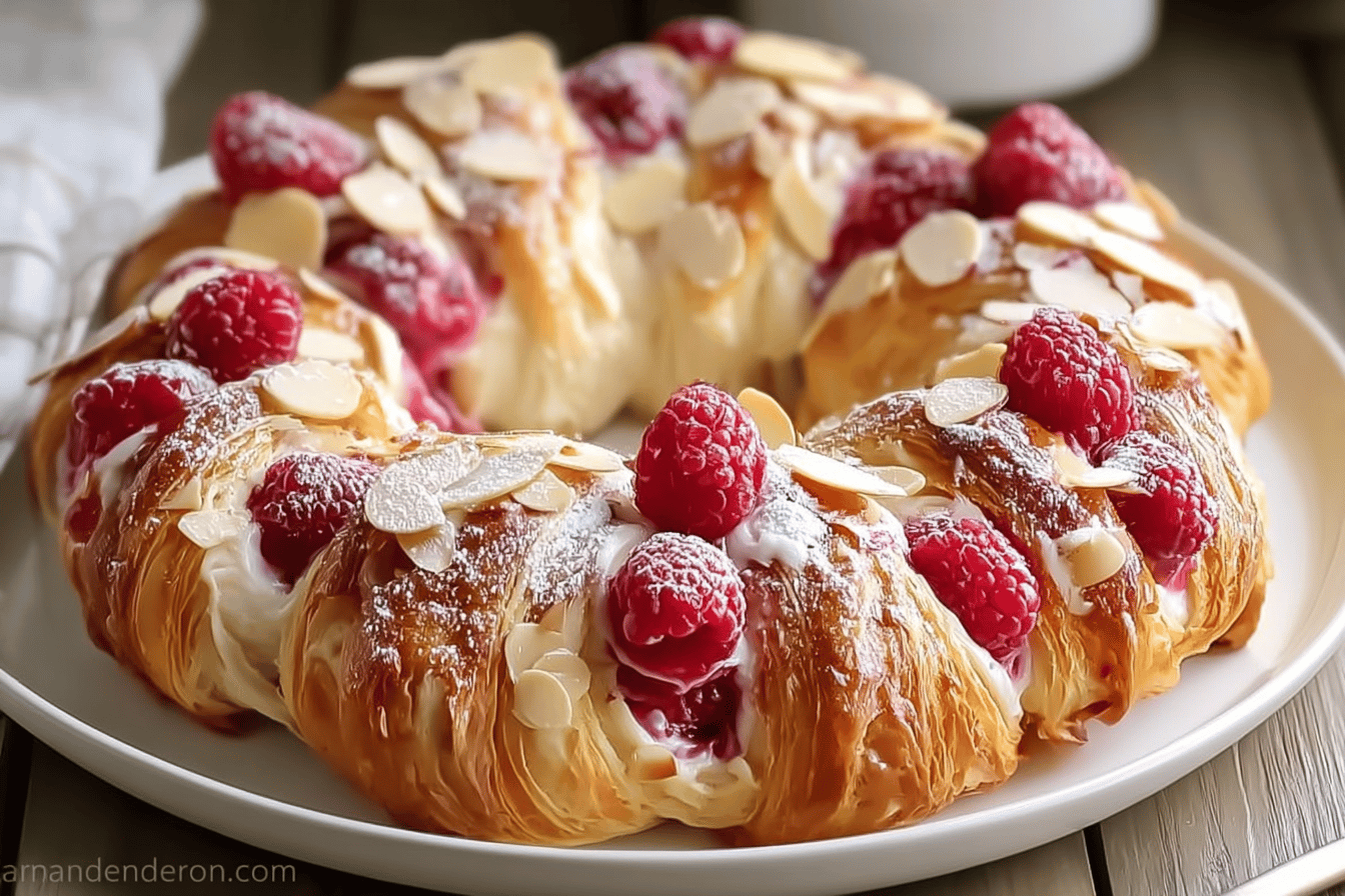 Raspberry Cream Cheese Crescent Ring Recipe For Sweet Mornings