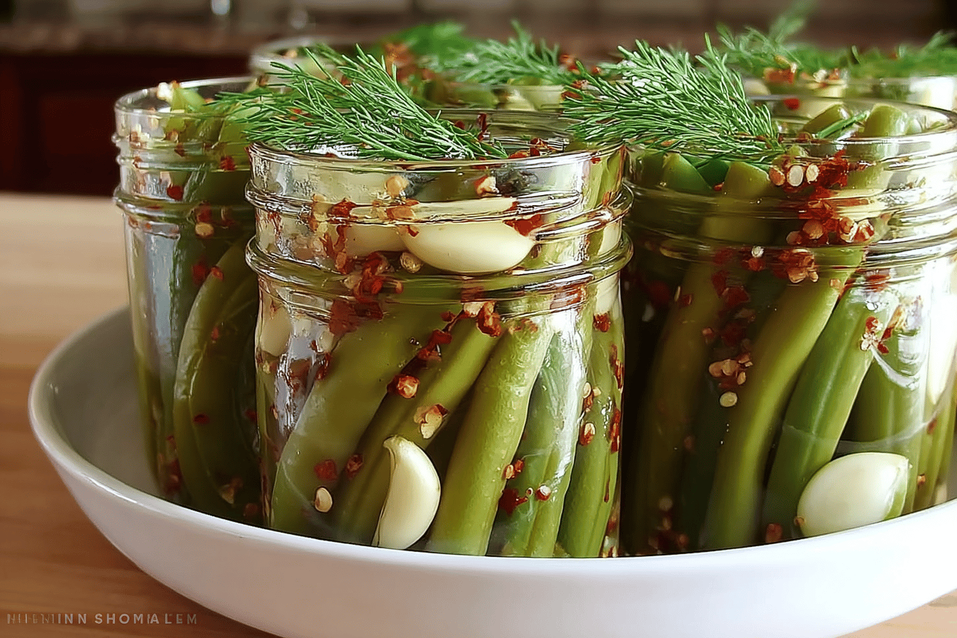 Spicy Garlic Dill Pickled Beans Recipe For Quick Canning
