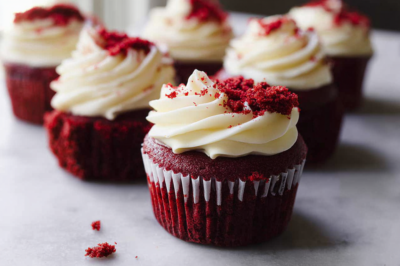 Red Velvet Cupcakes Recipe With Cream Cheese Frosting
