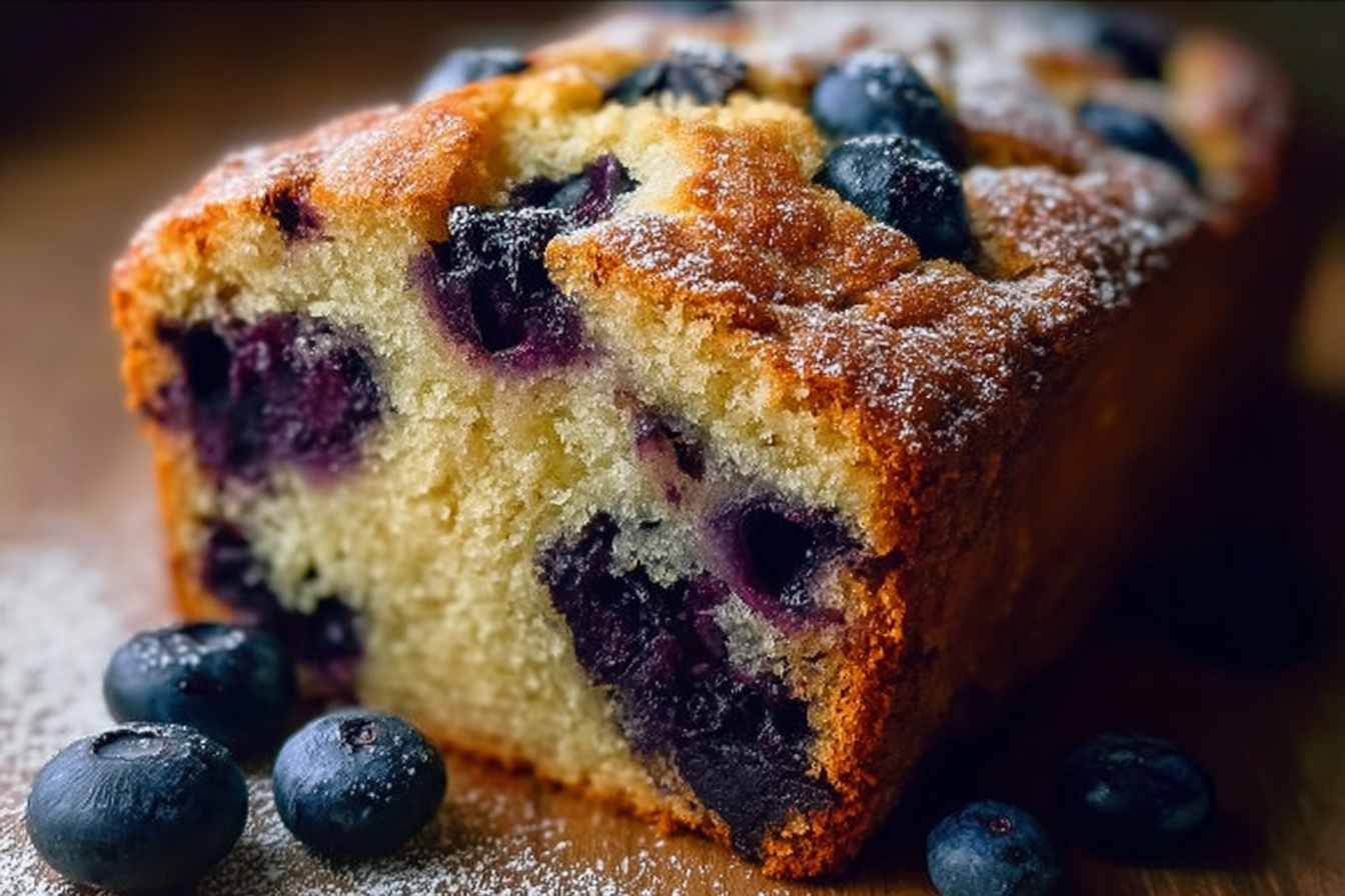 Blueberry Muffin Bread Recipe With Moist Texture And Sweet Taste